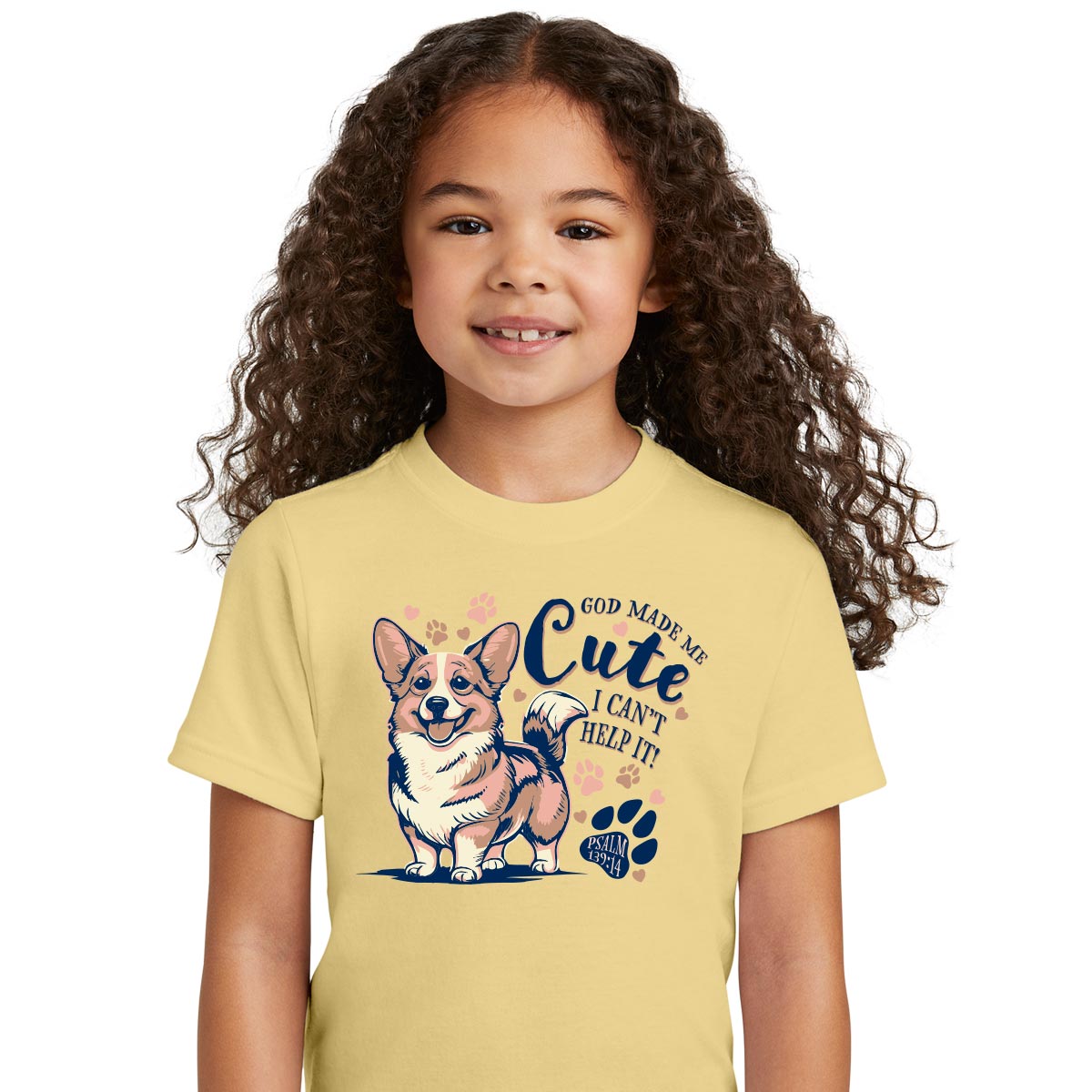 Blessed Girl Kids T Shirt God Made Me Cute XL Yellow Haze